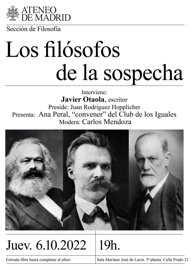 Los filósofos de la sospecha - Ateneo Madrid