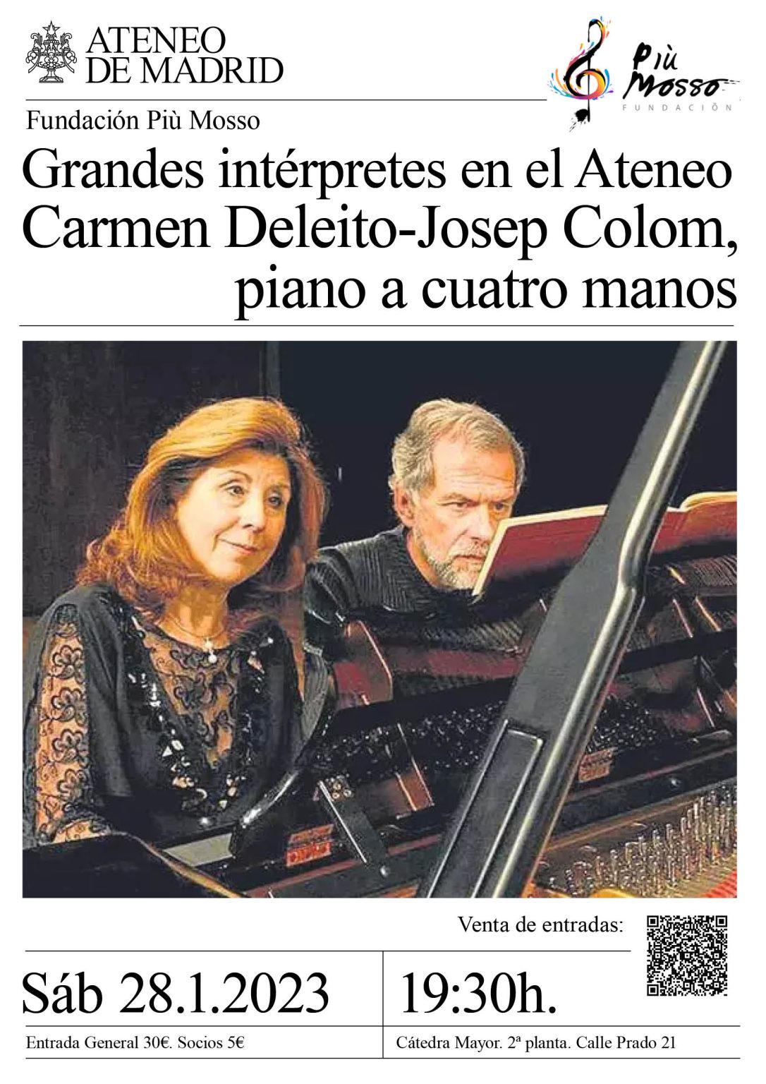 Grandes intérpretes en el AteneoCarmen Deleito-Josep Colom,piano a ...