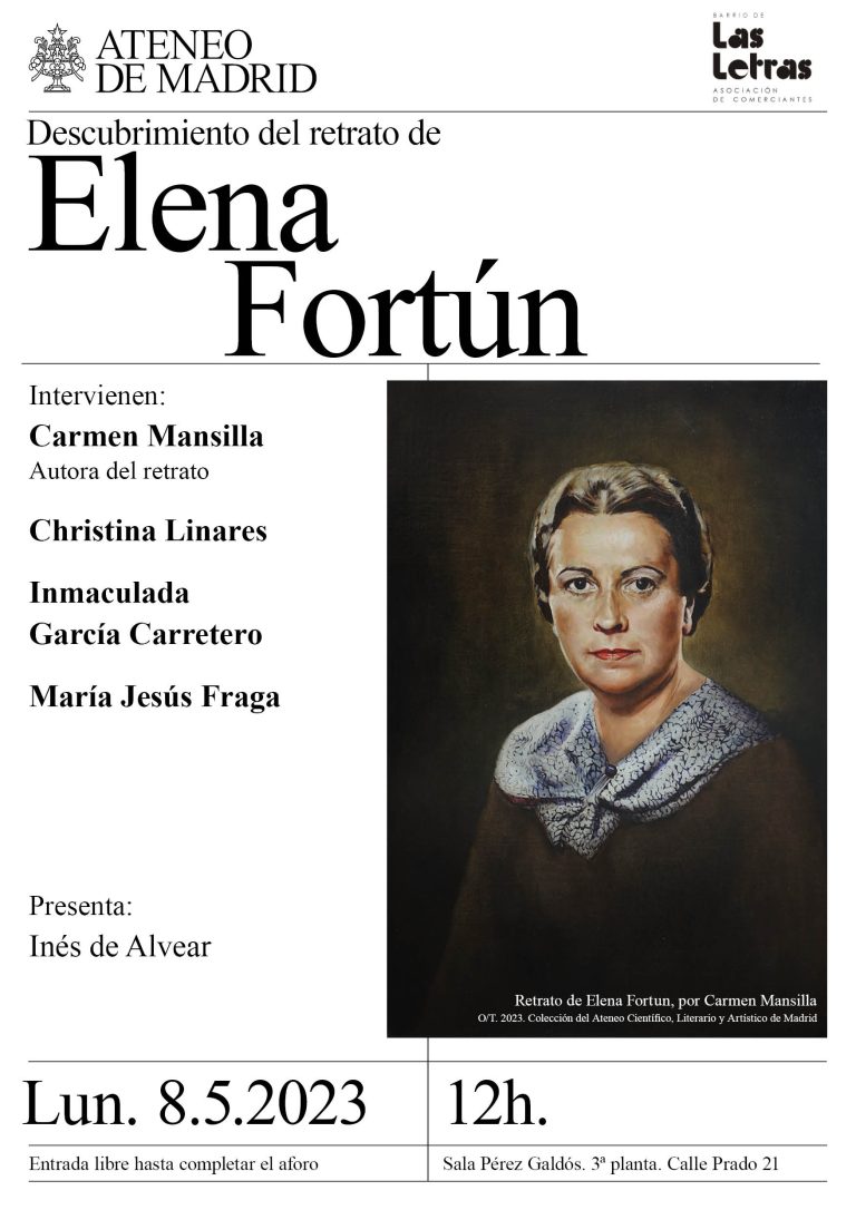 Descubrimiento del retrato de Elena Fortún - Ateneo Madrid
